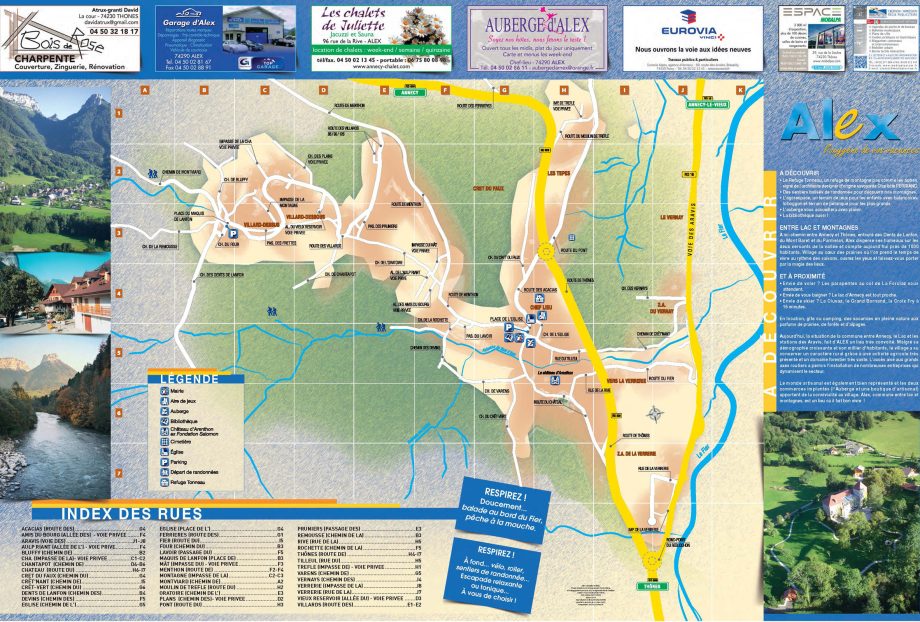 Plans du village – Mairie d'Alex – Haute-Savoie